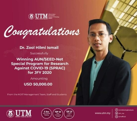 Five UTM Researchers Awarded with SPRAC Research Fund | UTM NewsHub