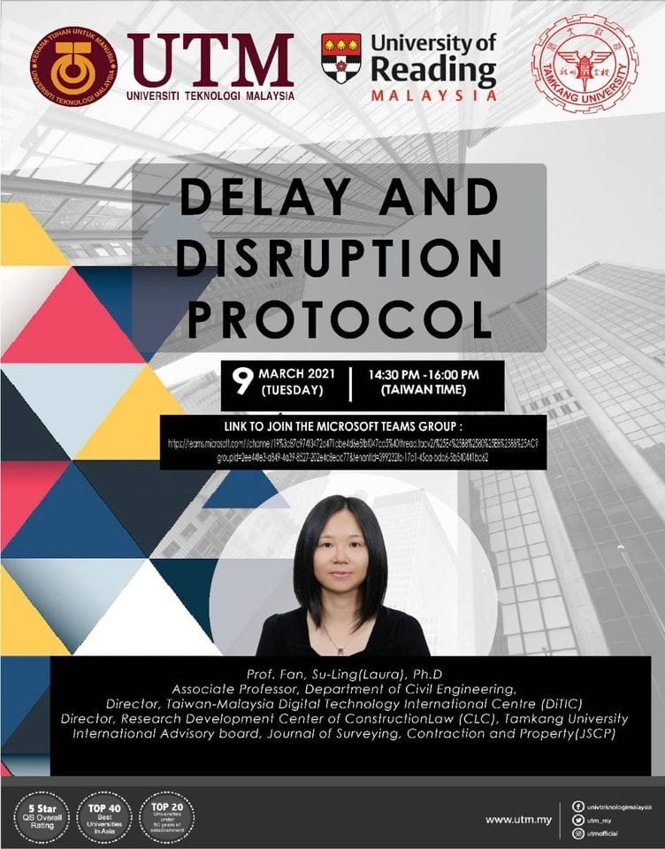UTM-TkU-UoRM First Collaborative Webinar Series on Delay & Disruption ...