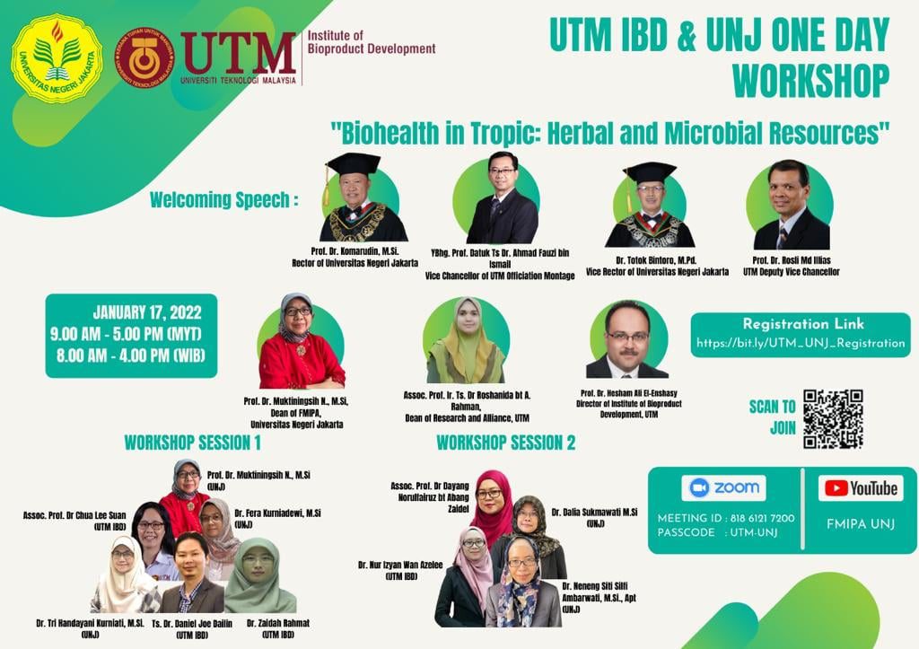 UTM IBD & UNJ One Day Workshop 'Biohealth in Tropics: Herbal ...