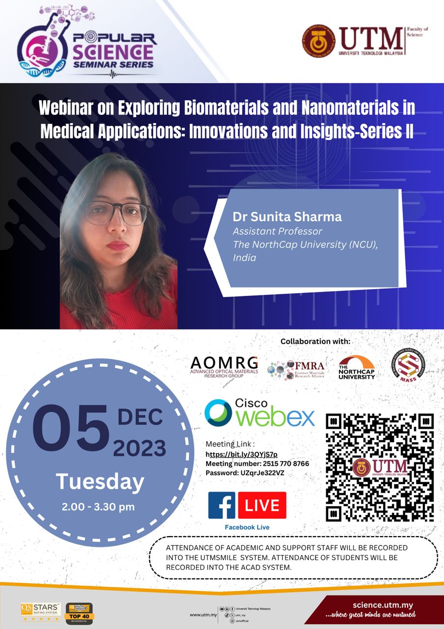 Webinar Series II (AOMRG, UTM and GJUST, INDIA) | UTM NewsHub